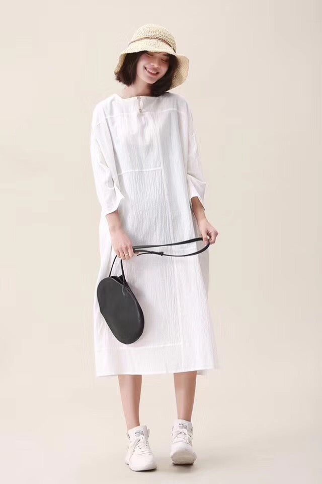 Cotton Linen Spring Fall Casual Dresses For Women 19108– FantasyLinen