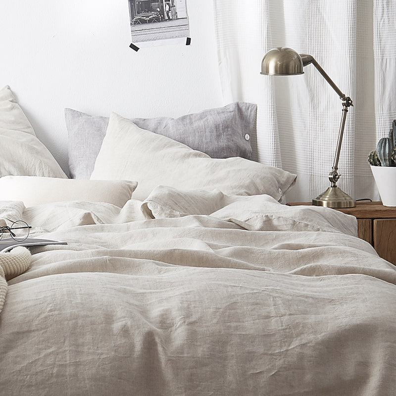 Pure Color Luxurious 100%Linen Bedding Set– FantasyLinen