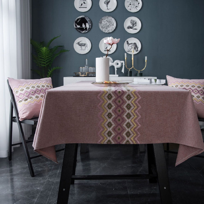 Linen Embroidered Table Tablecloth,Natural Linen Tablecloth,Wedding Ta ...