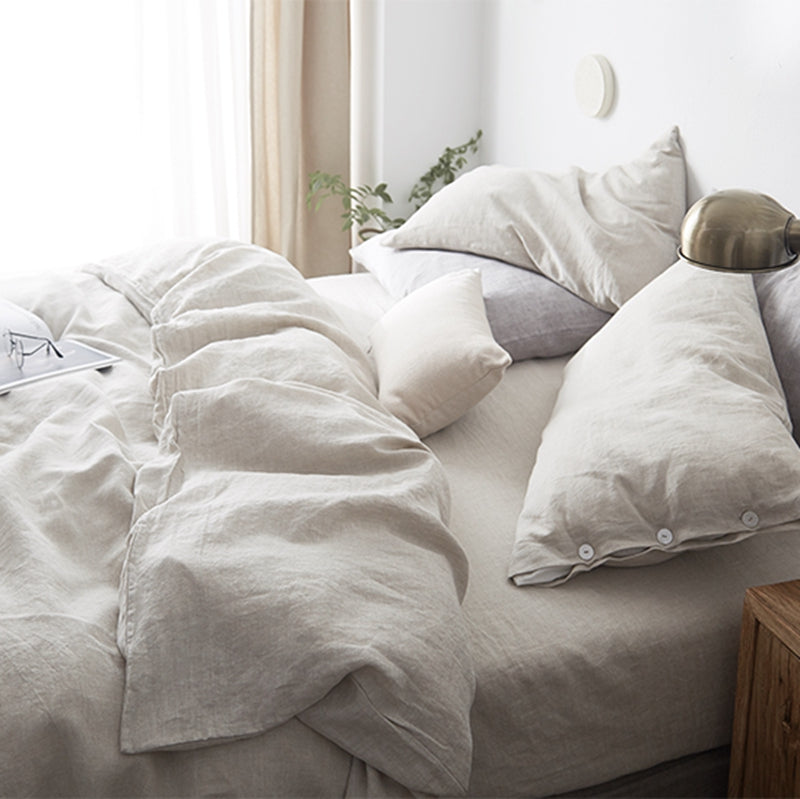 Pure Color Luxurious 100%Linen Bedding Set– FantasyLinen