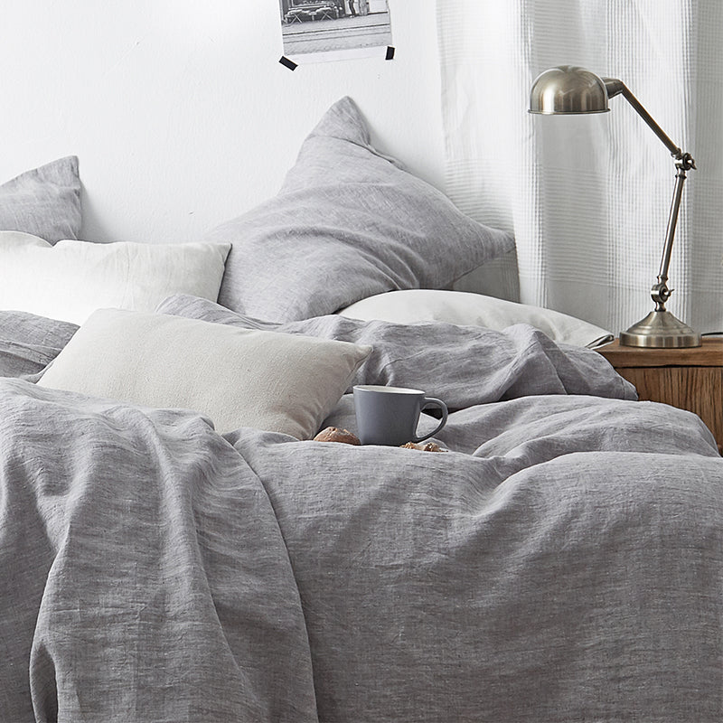 Pure Color Luxurious 100%Linen Bedding Set– FantasyLinen